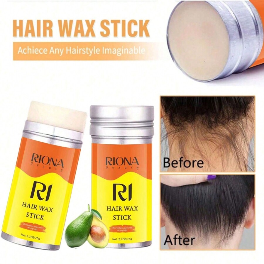 4-Piece Set Hair Wax Stick, Edge Brush, Hair Tail Comb , Hair Wax Stick ...