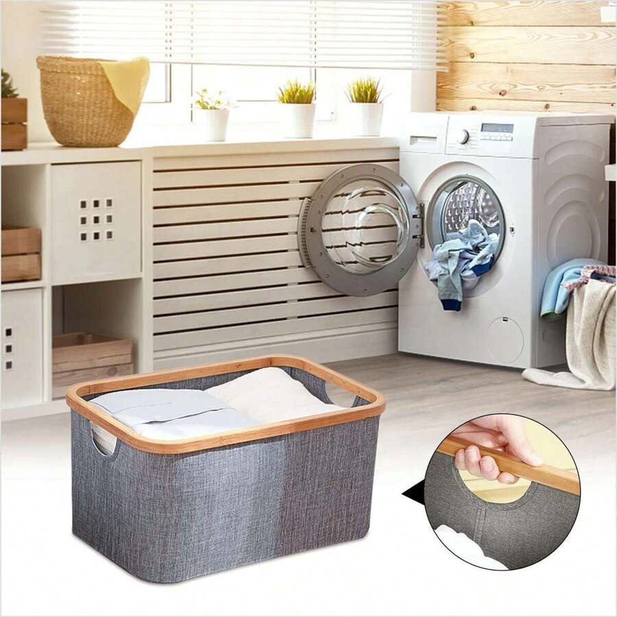 Foldable Cloth Storage Bins Collapsible Clothes Containers Washing ...