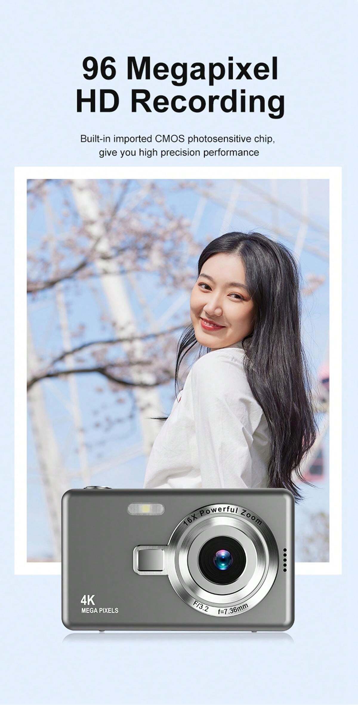 Cámara digital compacta de video de bolsillo con enfoque automático de ...