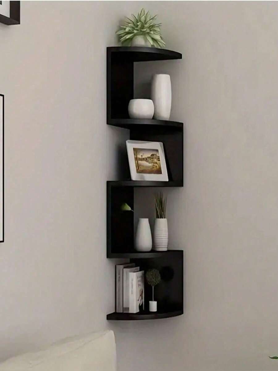 1pc5 Floor Wall Mounted Shelf Creative Home Wall Corner Triangular ...