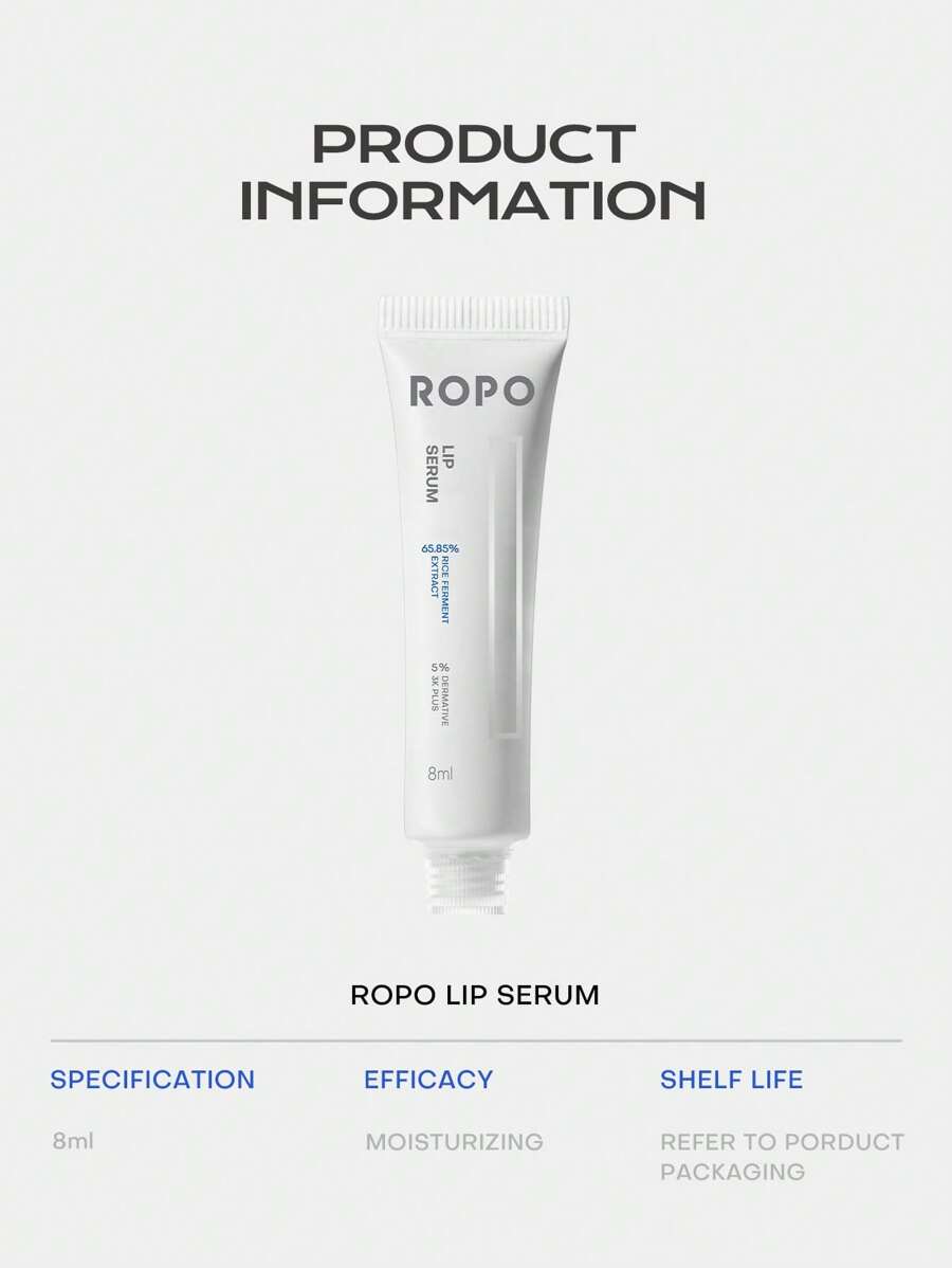 ROPO Moist Lip Serum 1 pacote, hidratação de longa duração e bloqueio ...