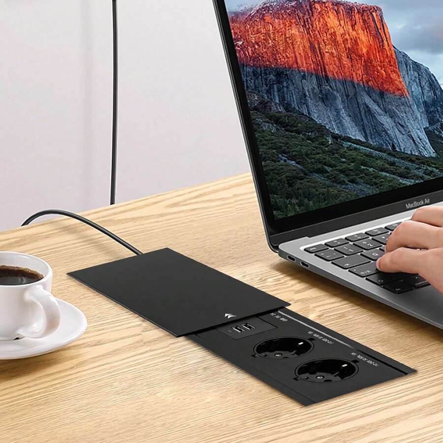 Desktop Socket Built-In Socket Table Built-In Socket With Sliding Cover ...