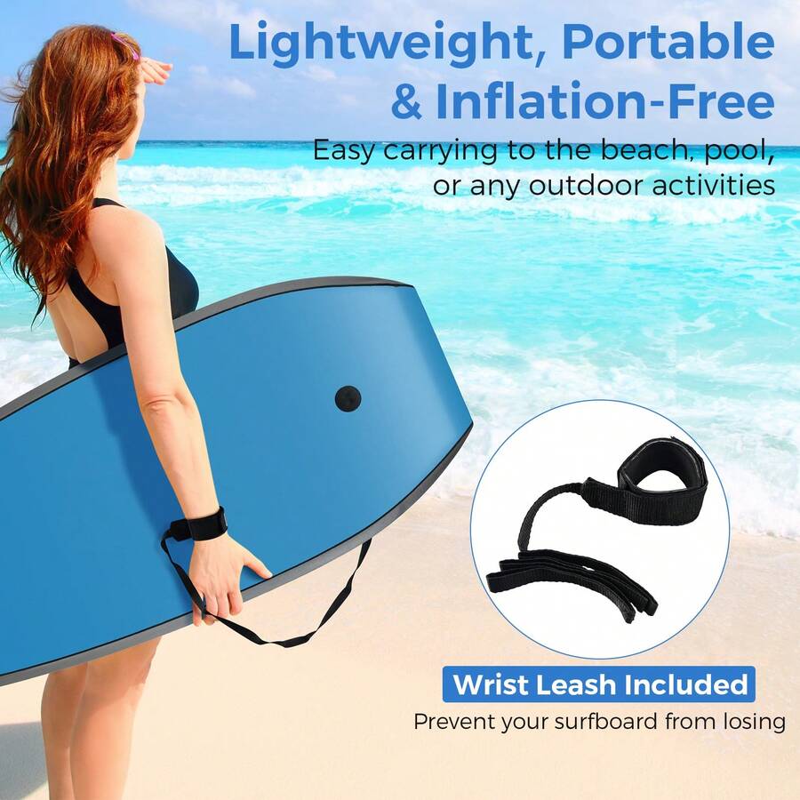41 Inches Lightweight Body Board Boogie Board With EPS Core XPE Deck ...