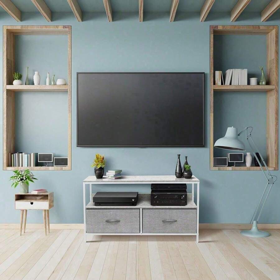 Sorbus TV Stand Dresser With 2 Drawers - Television Riser Chest With ...