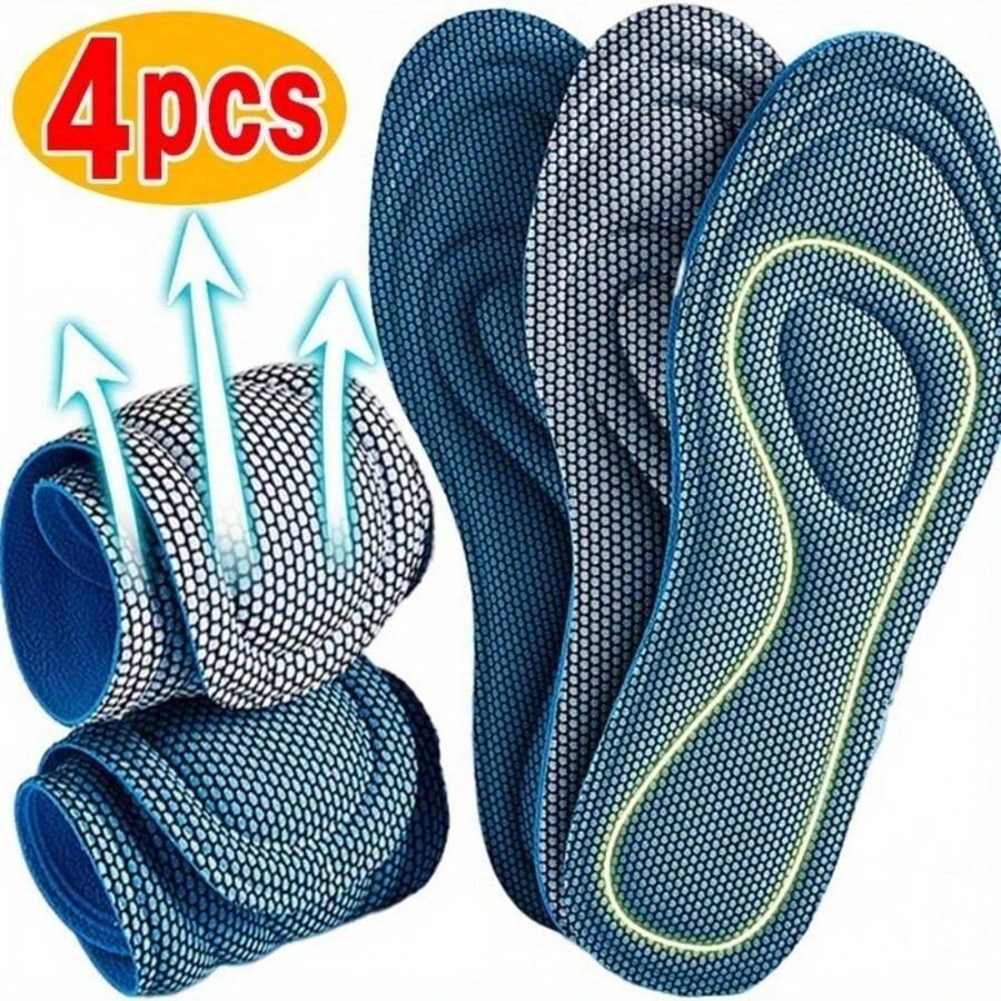 Male And Female Adult 4-Piece Memory Sponge Insole - Odorless Sweat ...