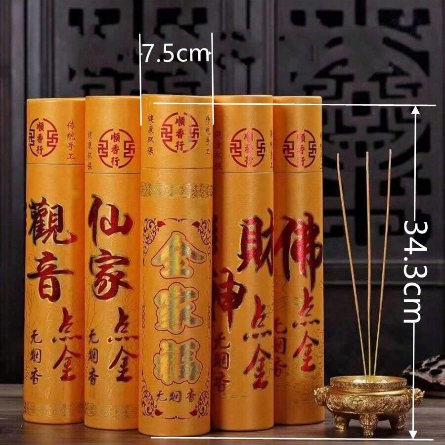 Palitos de Incenso de Bambu Natural para Casa, Templo Budista, Feng ...