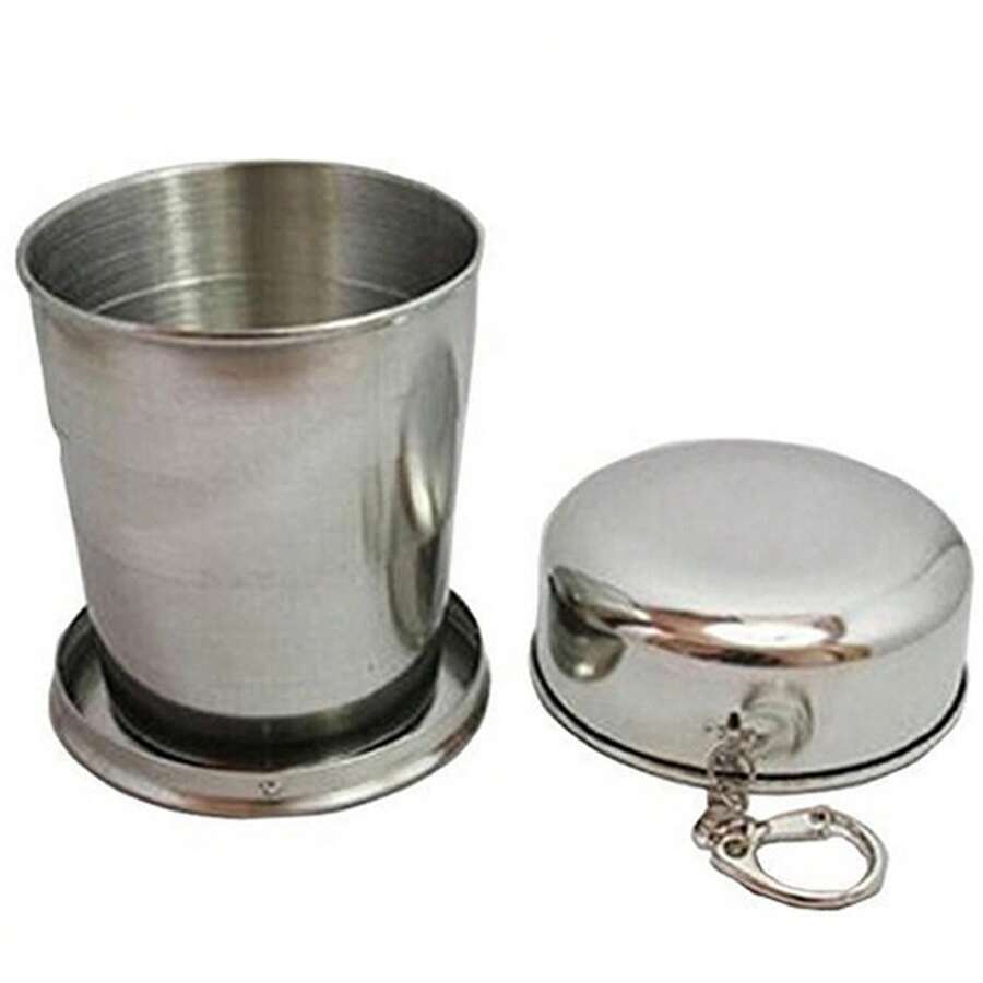 Stainless Steel Telescopic Cup Folding Outdoor Travel Wash Portable ...