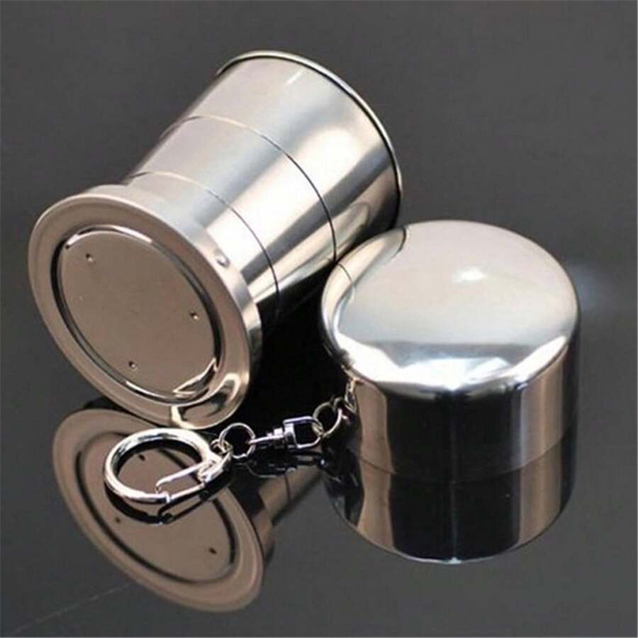 Stainless Steel Telescopic Cup Folding Outdoor Travel Wash Portable ...