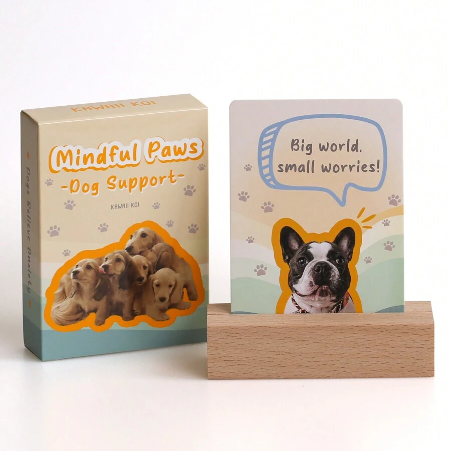 Affirmations 52 Dog Breeds Cards Against Anxiety With Wooden Display ...