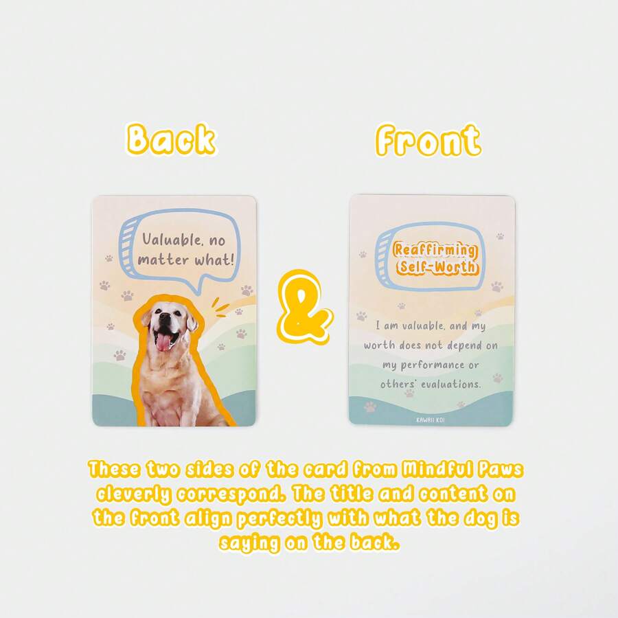 Mindful Paws - Dog Support: 52 Dog Affirmation Cards Against Anxiety ...