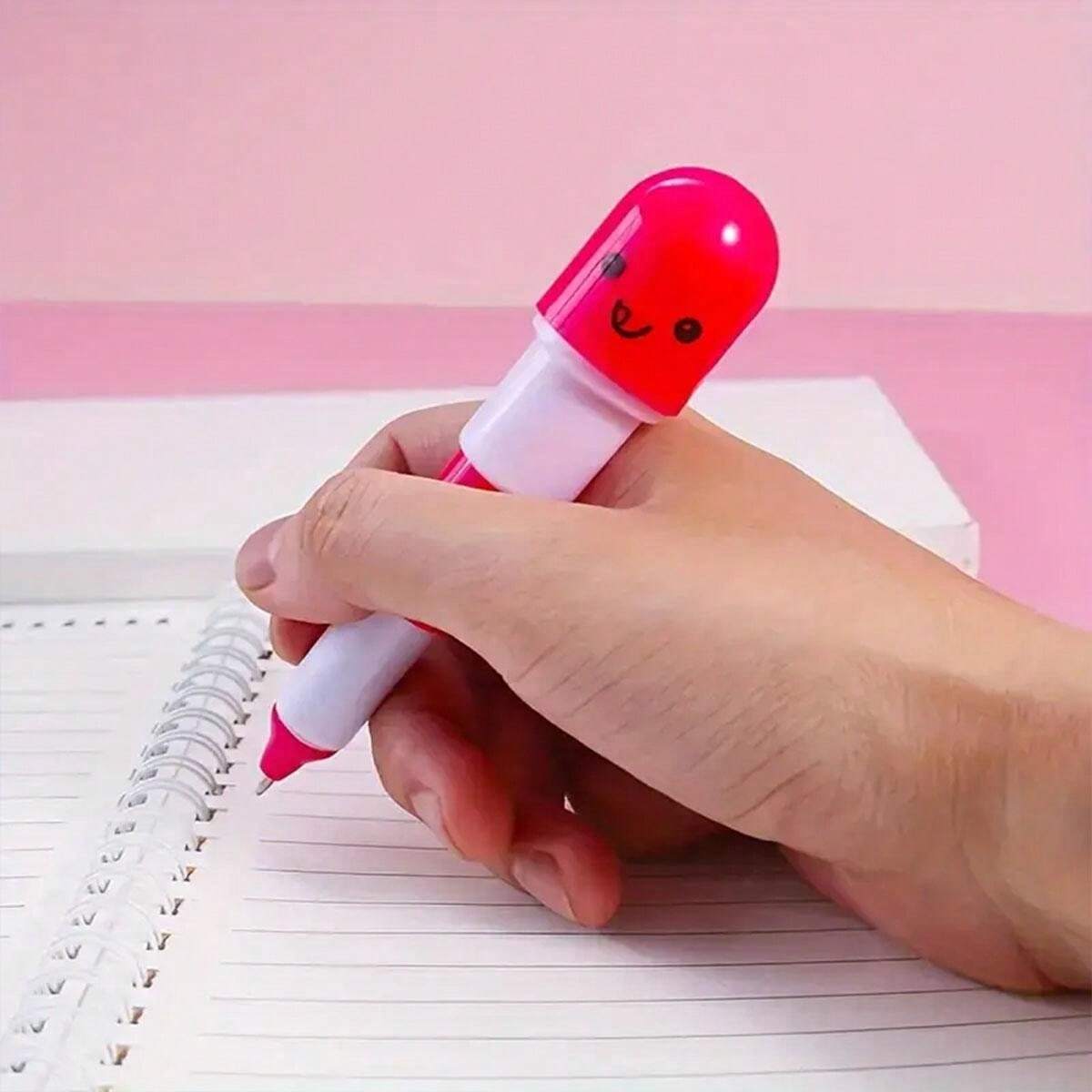 2pcs Cute Oval Retractable Ballpoint Pens With Push-Button Cap, Ideal ...