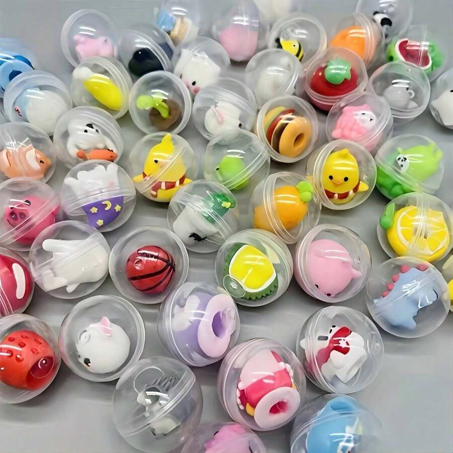 50 Piece Mixed Mini Doll Clear Capsules - Perfect For Gumball Machines ...