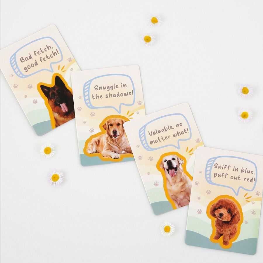 Affirmations 52 Dog Breeds Cards Against Anxiety With Wooden Display ...