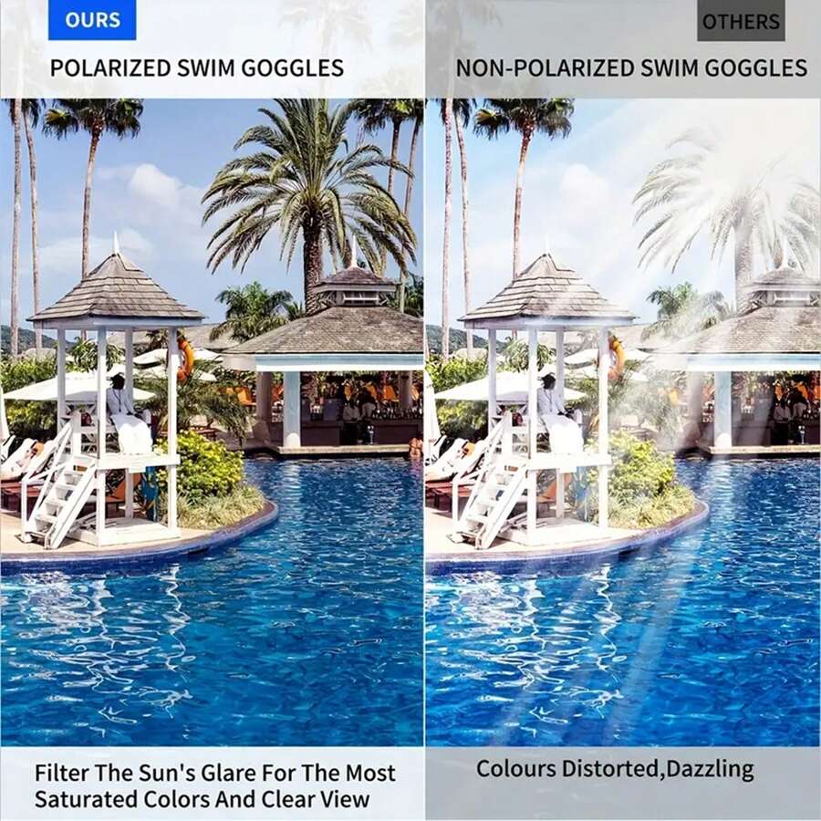 Polarized Swim Goggles With Assorted Colors, Anti Fog Anti UV No ...