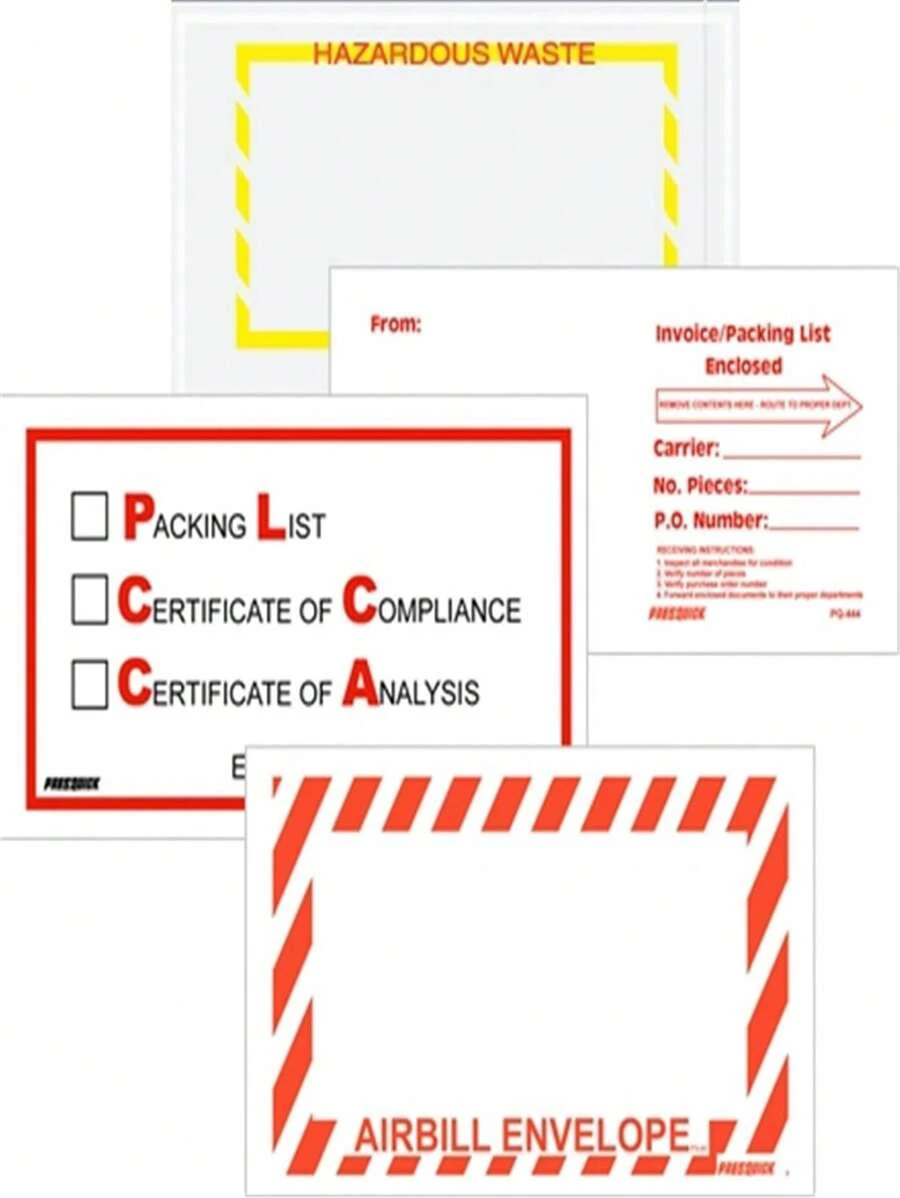 Box Partners PL97 5 .5 X 10 In. 2 Mil Poly Red & Black Packing List ...