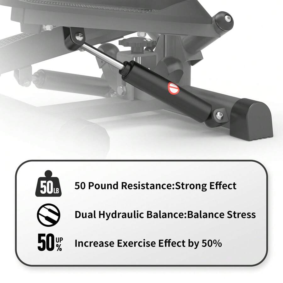 Leikefitness Premium Portable Twist Stair Stepper Adjustable Resistance ...