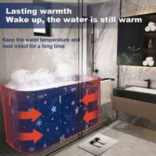 Portable Folding Bathtub Large PVC Bathtub Bath Bucket Insulation ...