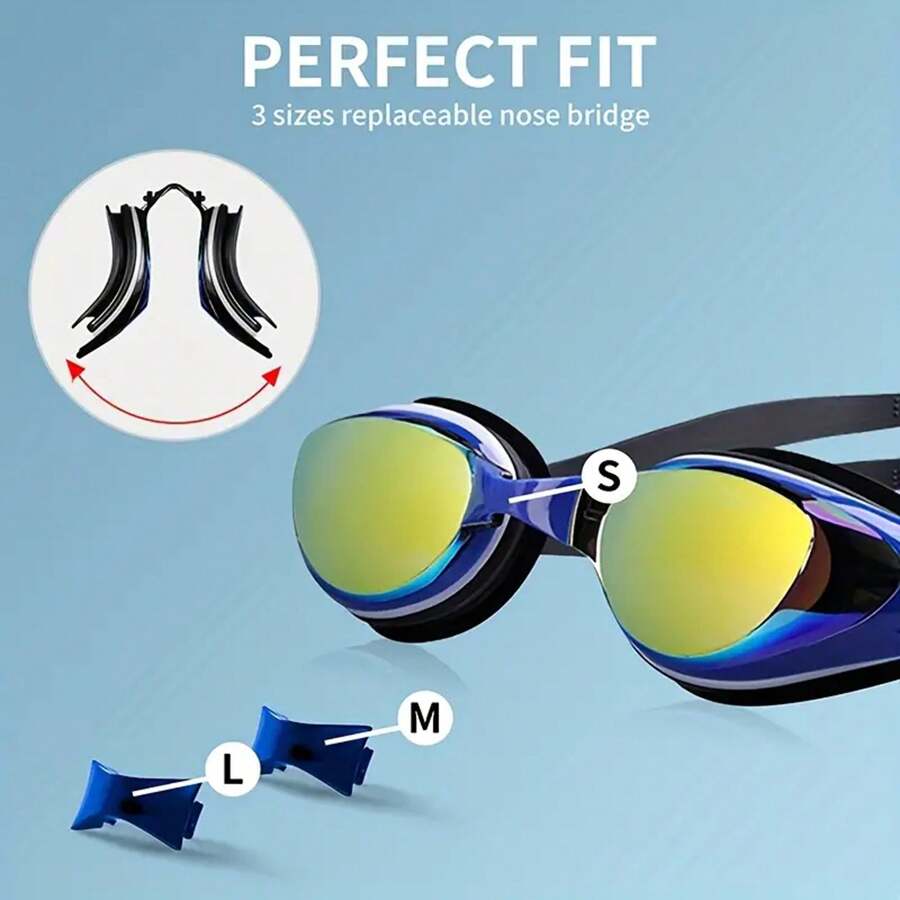Polarized Swim Goggles With Assorted Colors, Anti Fog Anti UV No Leakage Clear Swim Goggles ...