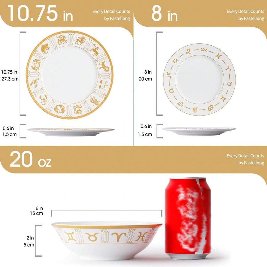 China Dessert Plates Set Of 4, 8inch Ceramic Modern Brown Constellation ...