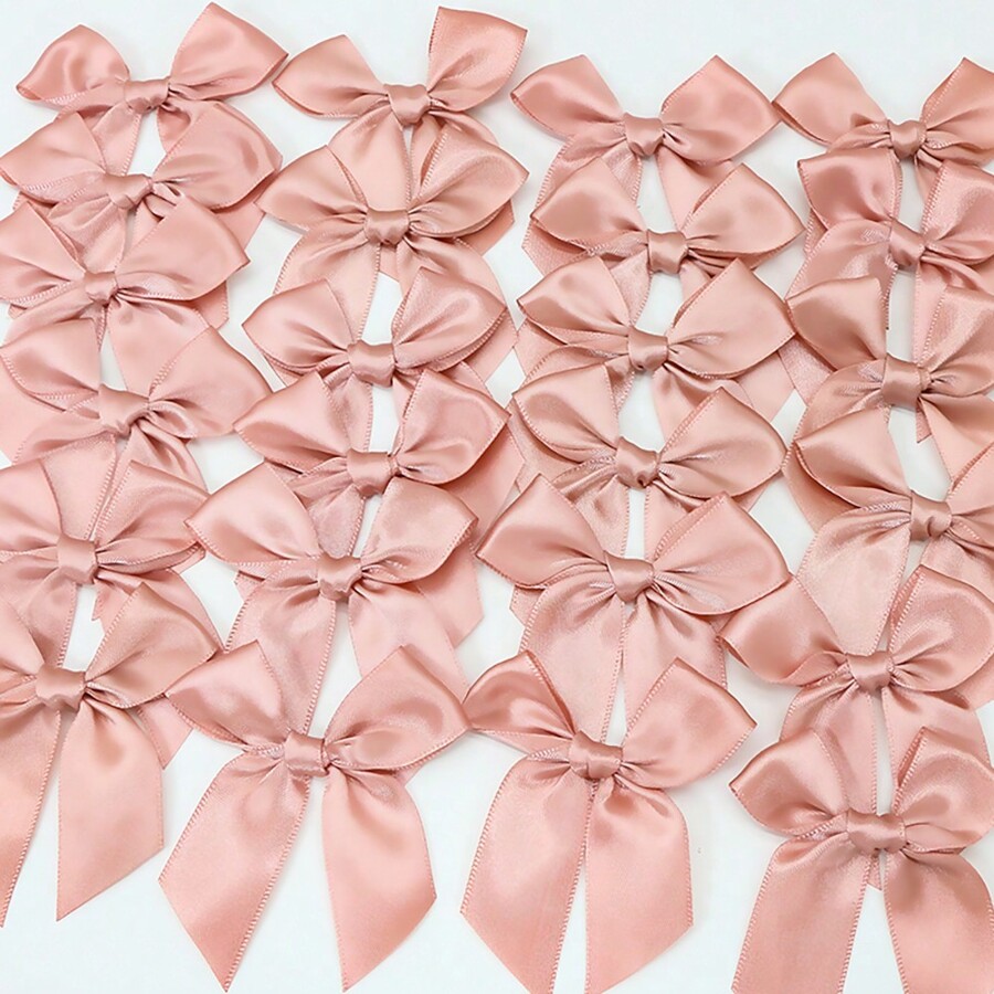 50 peças, grandes laços de fita de cetim, laços artesanais, rosa ...