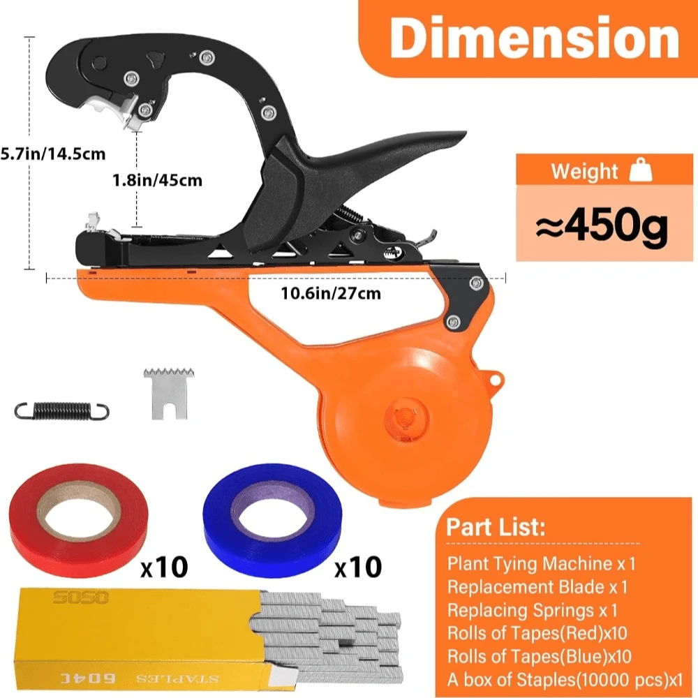 Plant Tying Machine, Garden Tape Gun Plant Tying Tape Tool To Tie Up ...