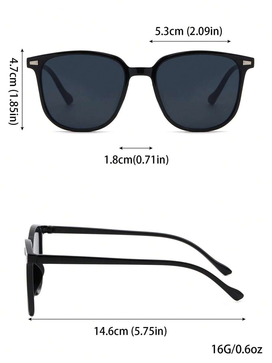 4pcs/Set Square Eyeglasses For Men, Unisex Outdoor Street Photography ...