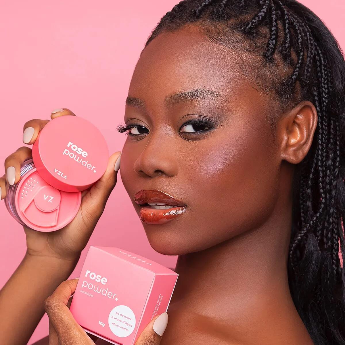 Po Rosa Solto Matte Rose Powder Vizzela | SHEIN Brasil
