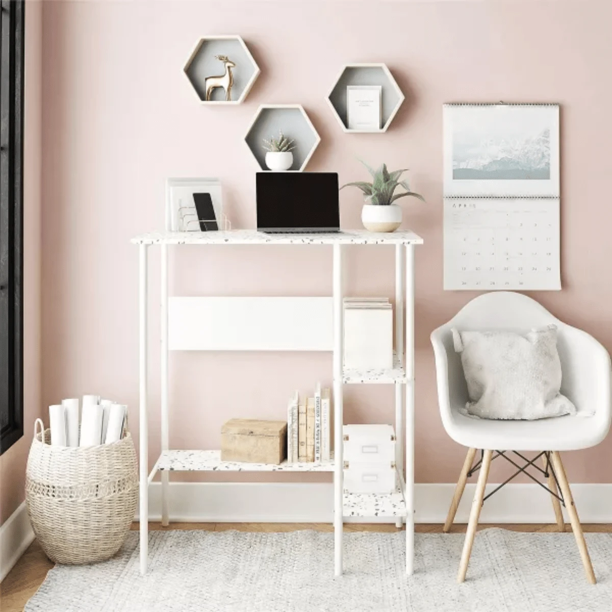 Modern Home Office Furniture With Open Storage Shelf | SHEIN USA