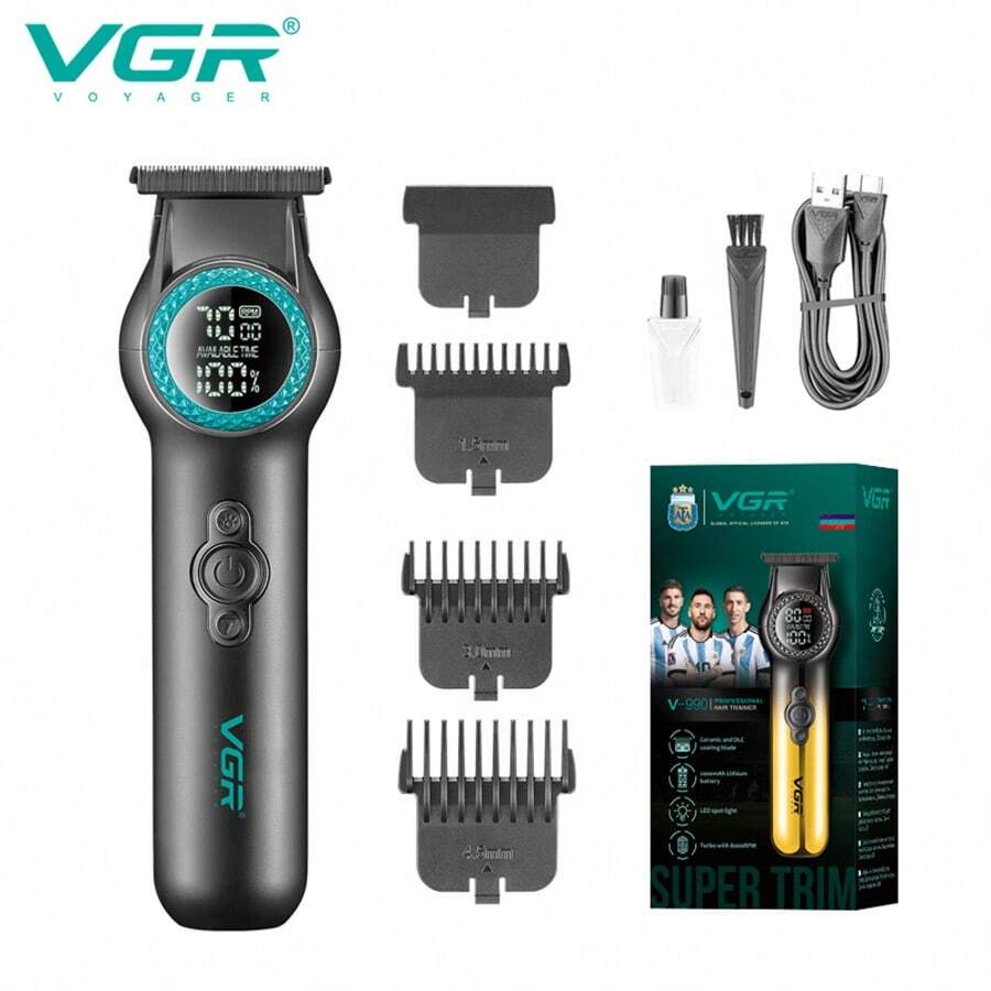 ماكينة قص شعر احترافية قابلة للشحن وبدون سلك VGR V-990 للرجال | شي إن