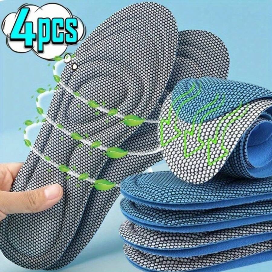 Male And Female Adult 4-Piece Memory Sponge Insole - Odorless Sweat ...