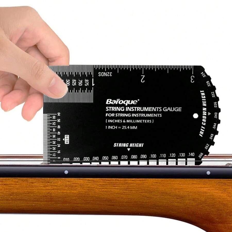 Guitar String Action Gauge Ruler Set Up Gauge Multifunction Fret Rocker ... Guitar String Action Gauge Ruler Set Up Gauge Multifunction Fret Rocker ...