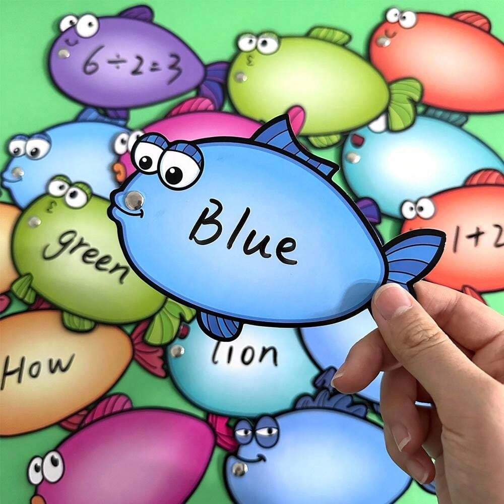 Set de juego de pesca magnético de madera reutilizable, juguete para ...