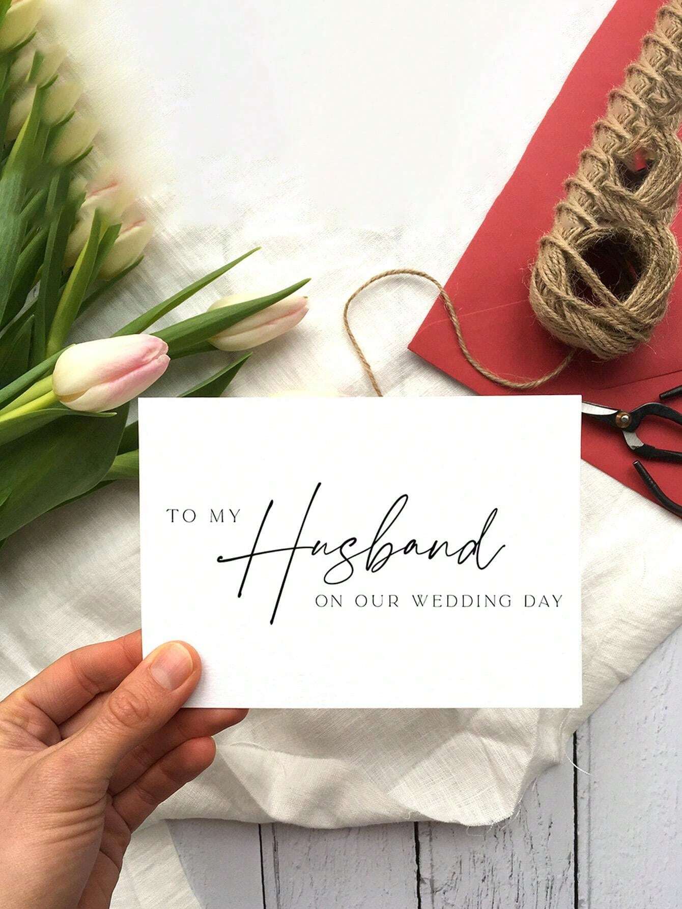 1pc Romantic Husband Wedding Congratulations Card - Express Your ...