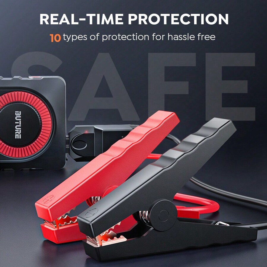 BUTURE Car Battery Jump Starter, 2000A Peak Jump Box 12800mAh Portable ...