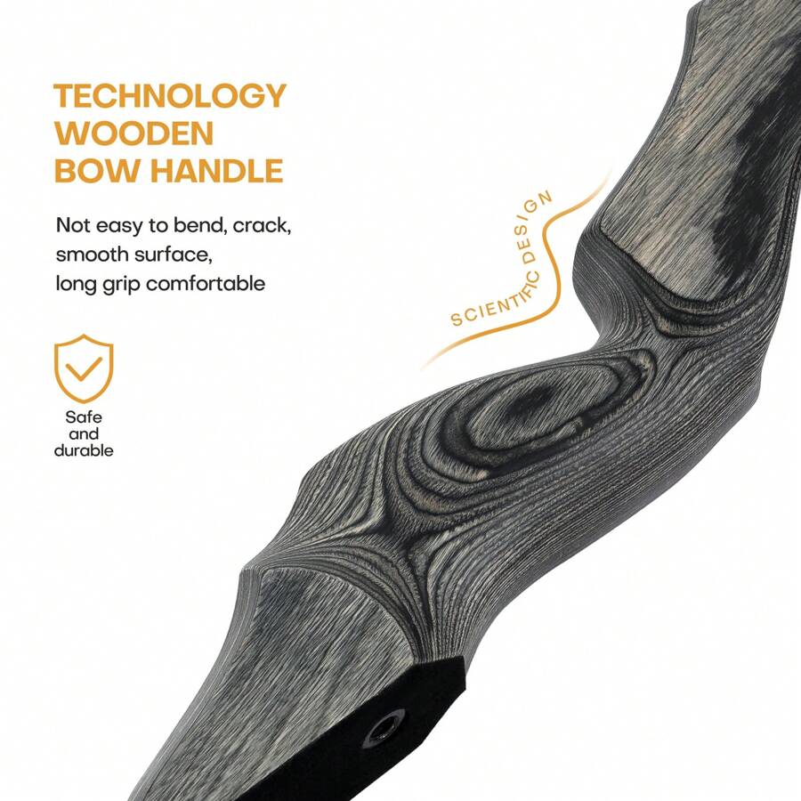 60" Takedown Longbow Recurve Bow 20-60lbs Wooden Archery Hunting Black ...