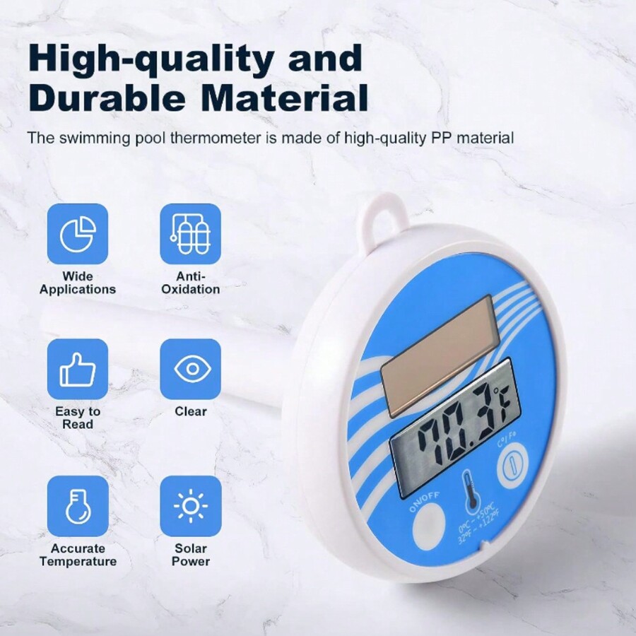 Pool Thermometer Floating Easy Read Pool Thermometer Floating, Digital ...