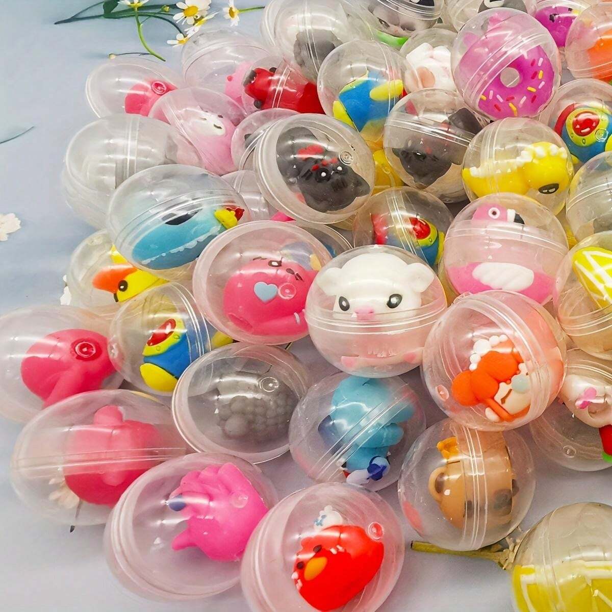 50 pièces de capsules transparentes miniatures de poupée mélangées ...