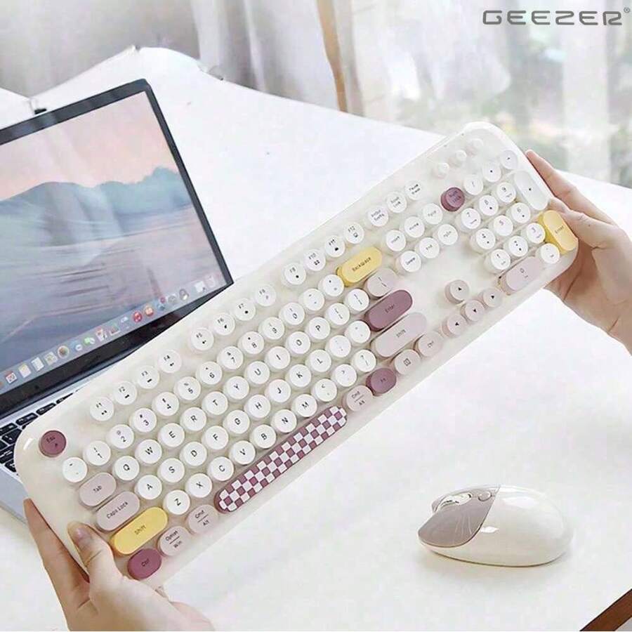 GEEZER JOMAA Ergonomic 2.4G Wireless Keyboard Set Wireless Keyboard And ...