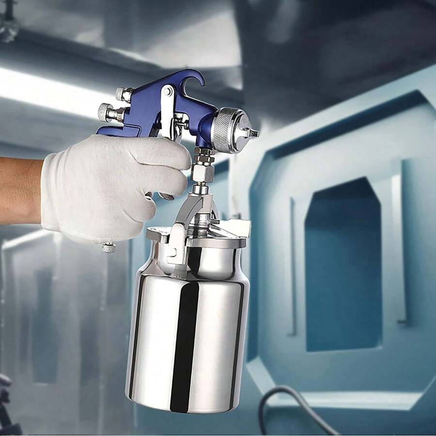 HVLP Spray Gun Air Paint Sprayer Siphon Feed 1000CC Capacity, With 1 ...