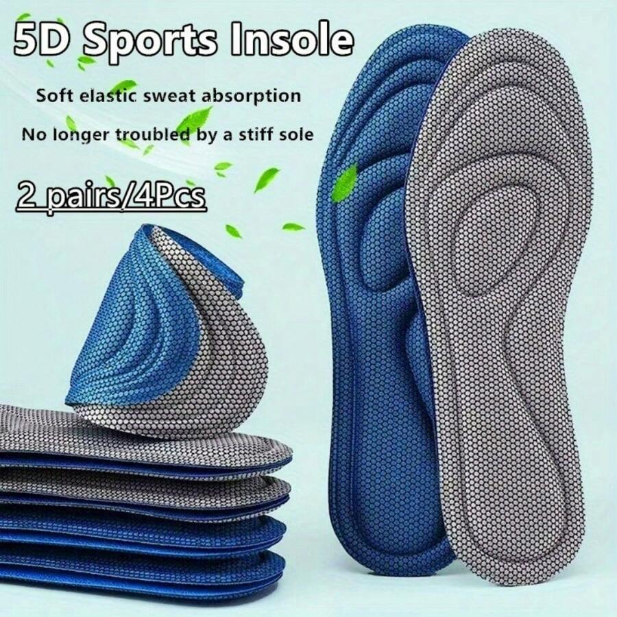 Male And Female Adult 4-Piece Memory Sponge Insole - Odorless Sweat ...