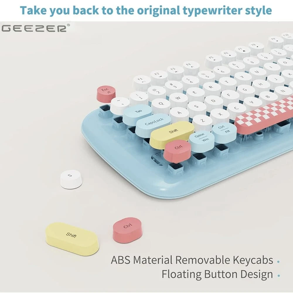 GEEZER GEEZER Ergonomic 2.4G Wireless Keyboard Set Wireless Keyboard ...