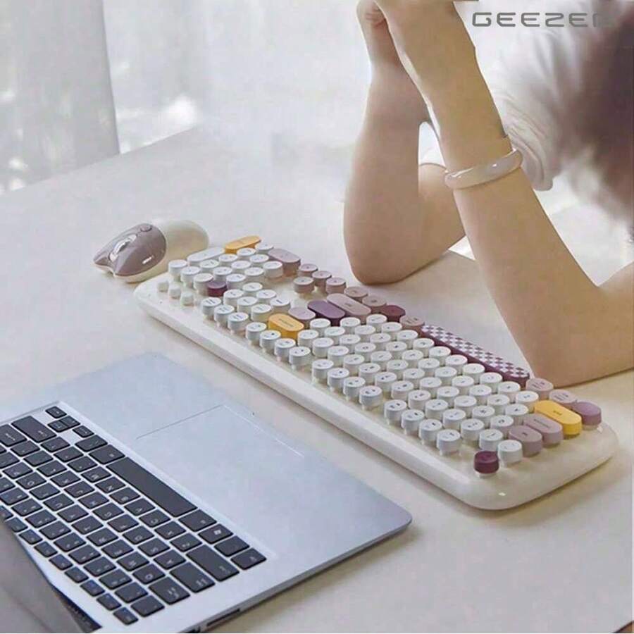GEEZER JOMAA Ergonomic 2.4G Wireless Keyboard Set Wireless Keyboard And ...