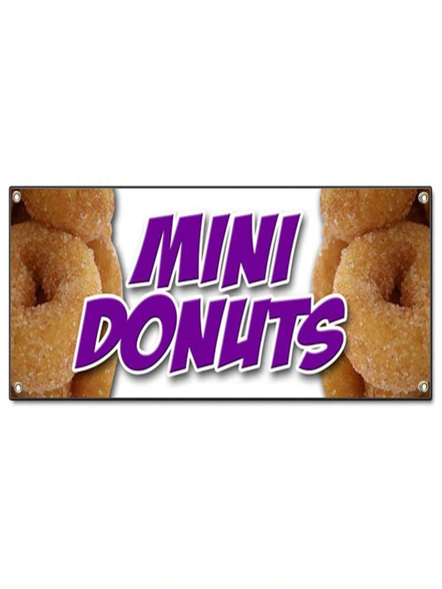 Unbeatablesale SignMission B-Mini Donuts Banner Sign - Mini Donuts ...