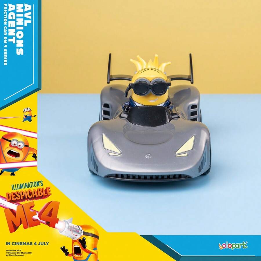 DESPICABLE ME 4 - Minions Friction Powered Car, AVL Minions Agent Car ...