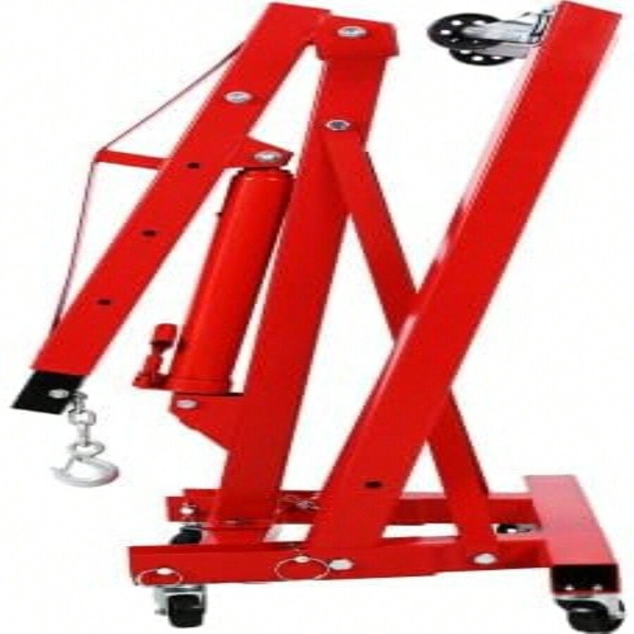 2 Ton Heavy-Duty Folding Hydraulic Engine Hoist Crane Lift With 4400 ...