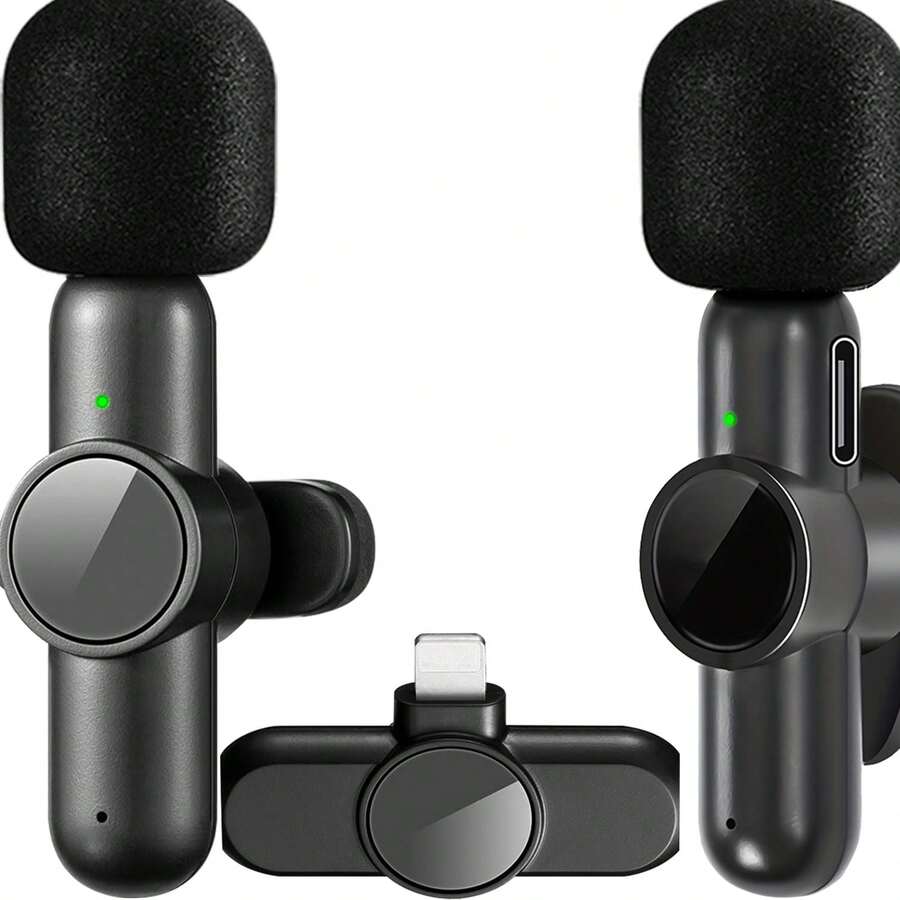 מיקרופון Lavalier אלחוטי עבור IOS דש מיקרופונים Plug-Play הפחתת רעש שבב ...