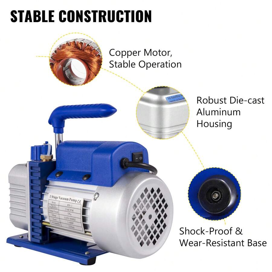 VEVOR 3 Gallon Vacuum Chamber Kit Stainless Steel Degassing Chamber 12L ...