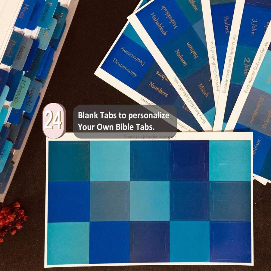 Bible Tabs, Large Print Laminated Bible Tabs For Women And Men, Easy To ...