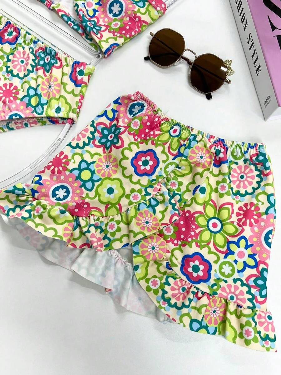 Biquini infantil de menina 3 peças modinha verão lançamento ...