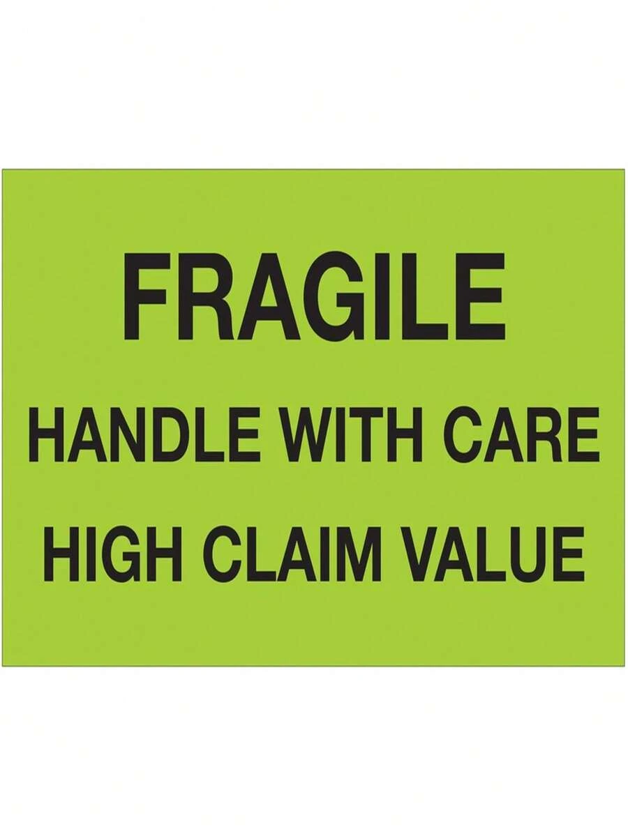 Box Partners DL1641 3 X 5 In. Fragile Handle With Care High Claim Value ...